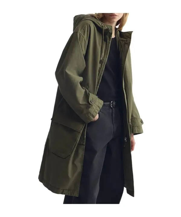 NILI LOTAN Hooded Multi-pocket Long Parka