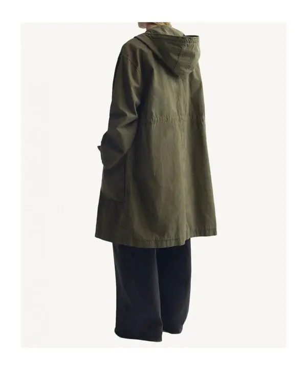 NILI LOTAN Hooded Multi-pocket Long Parka