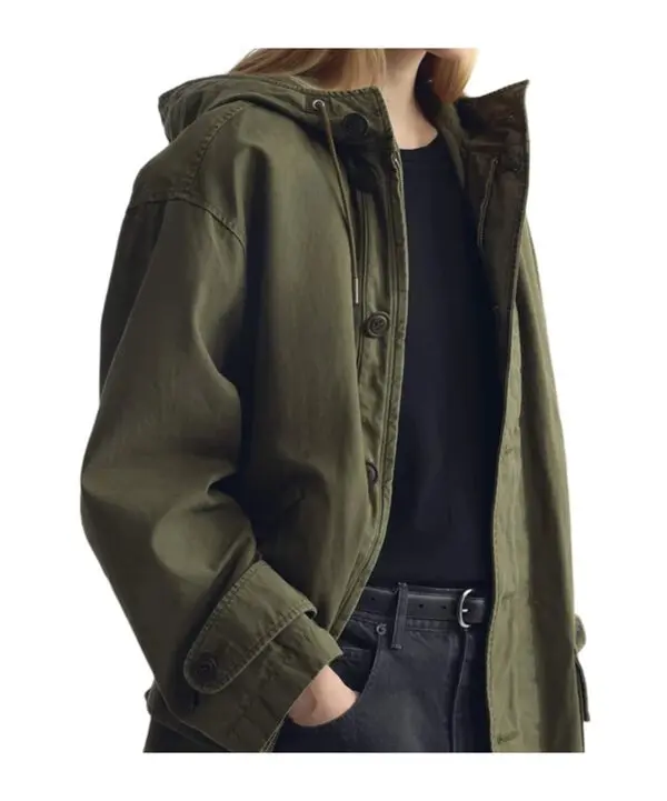 NILI LOTAN Hooded Multi-pocket Long Parka