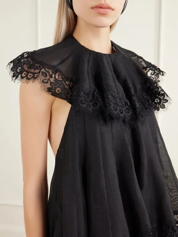 Zimmermann Lace-trimmed Voile Blouse