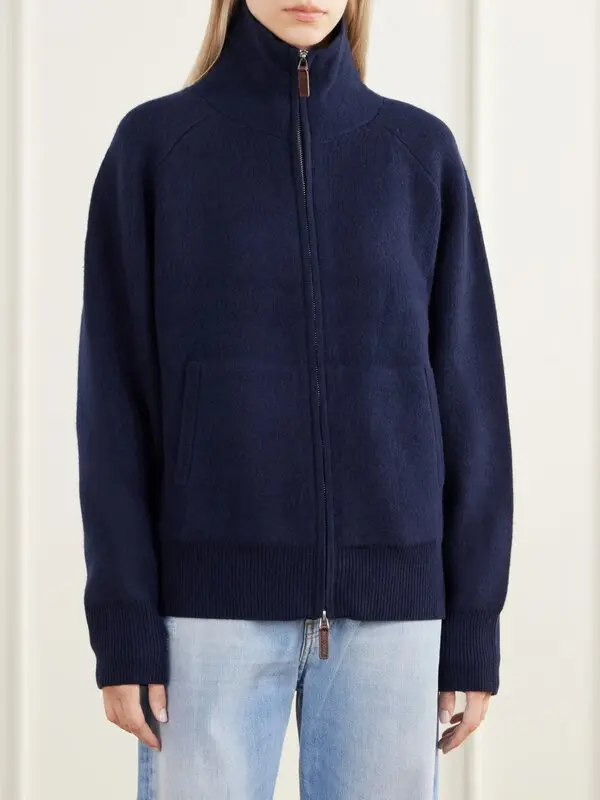 Guest In Residence Rib-trimmed Felted Jacket