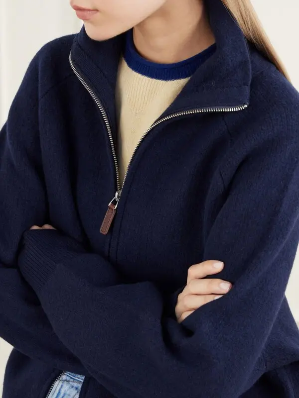 Guest In Residence Rib-trimmed Felted Jacket