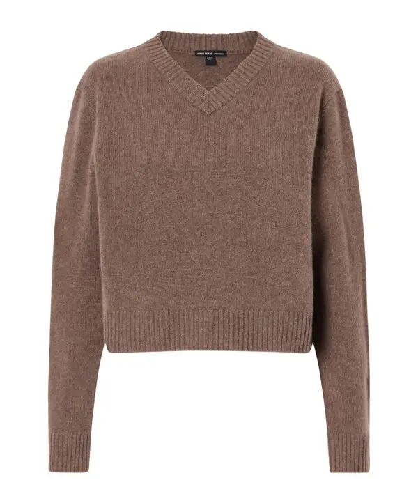 JAMES PERSE Rib-trimmed Cashmere Sweater