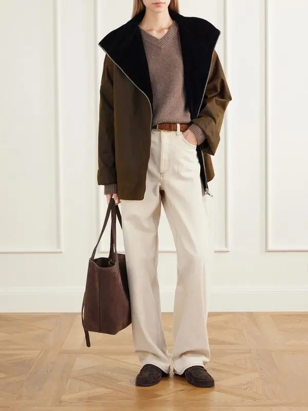 JAMES PERSE Rib-trimmed Cashmere Sweater