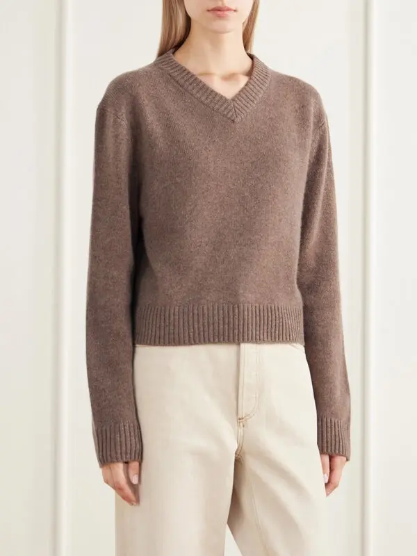 JAMES PERSE Rib-trimmed Cashmere Sweater