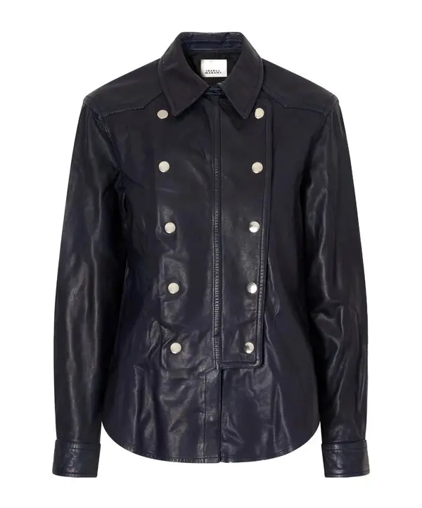 Isabel Marant Étoile Valdy Leather Shirt - Black