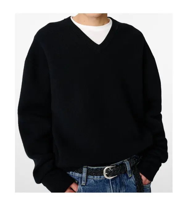 Studio Nicholson V-neck Long-sleeve Knit Top