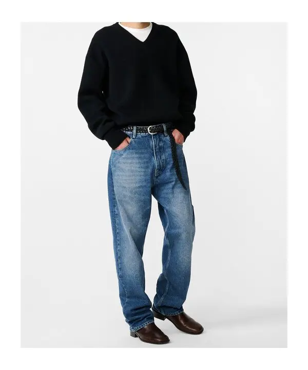 Studio Nicholson V-neck Long-sleeve Knit Top