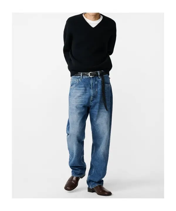 Studio Nicholson V-neck Long-sleeve Knit Top