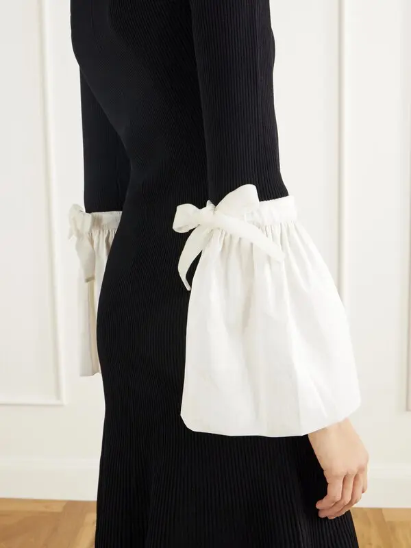 Simkhai Maelle Ribbed Knit Midi Dress