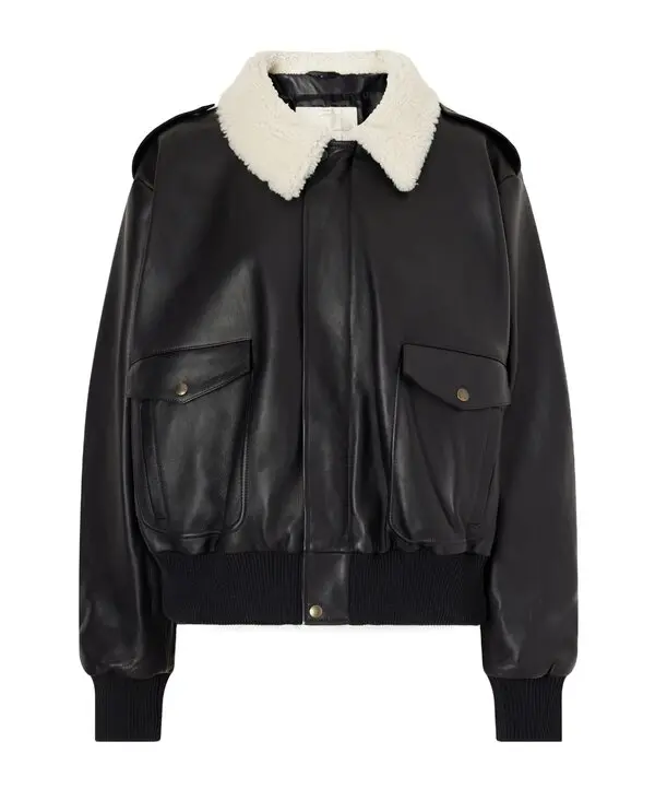 Giuliva Heritage Shearling-trimmed Leather Jacket