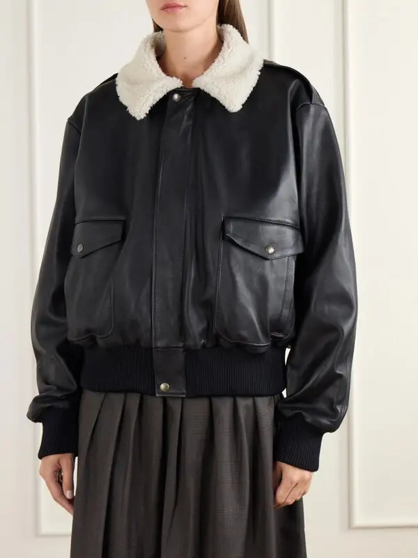Giuliva Heritage Shearling-trimmed Leather Jacket