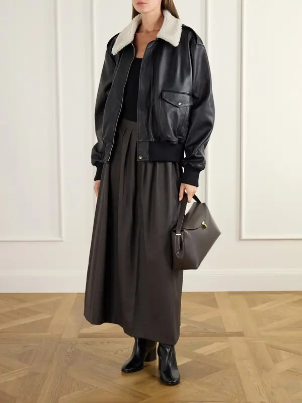 Giuliva Heritage Shearling-trimmed Leather Jacket