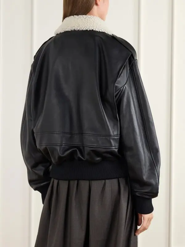 Giuliva Heritage Shearling-trimmed Leather Jacket