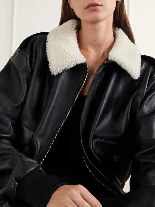 Giuliva Heritage Shearling-trimmed Leather Jacket