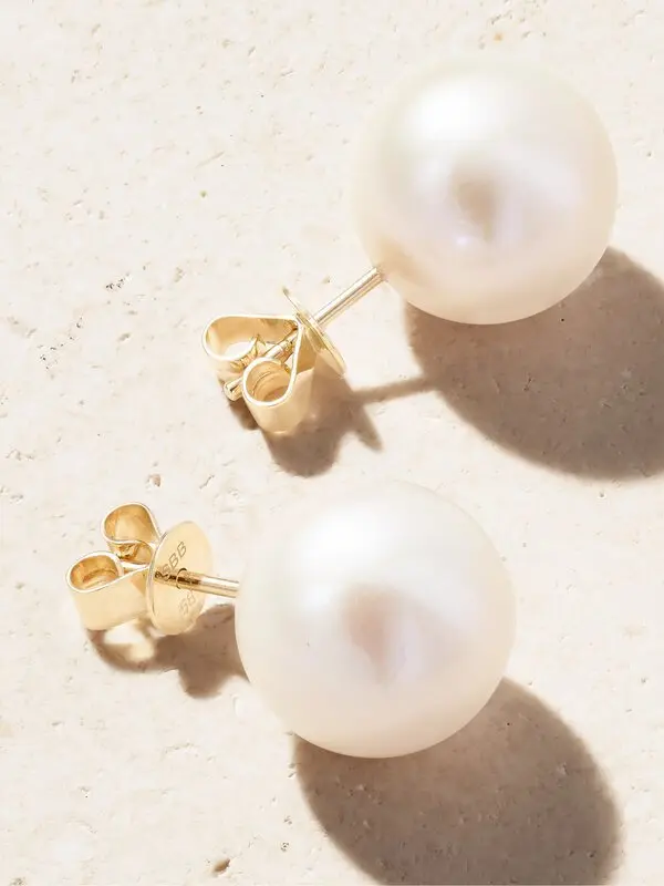 Sophie Bille Brahe 14-karat Recycled Gold Pearl Earrings
