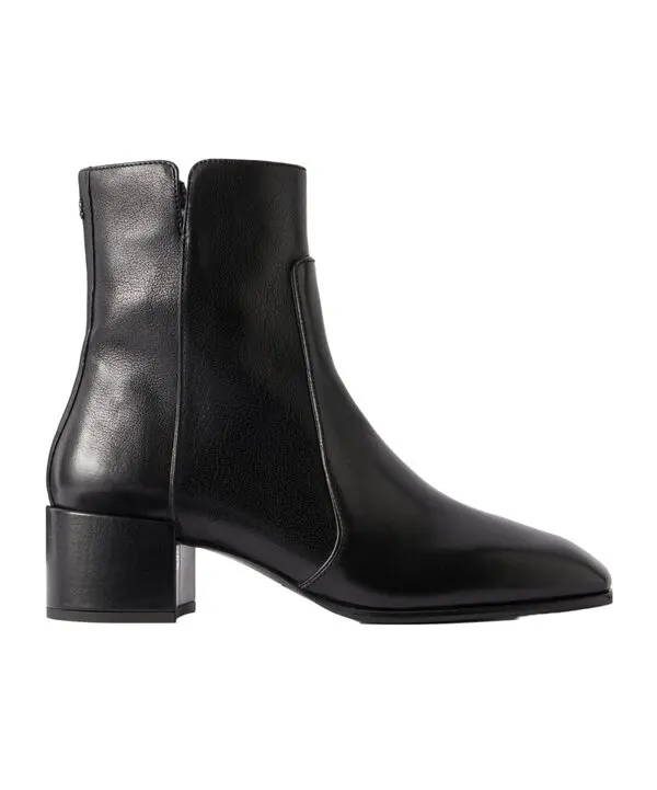 JIMMY CHOO Full-grain Leather Ankle Boots