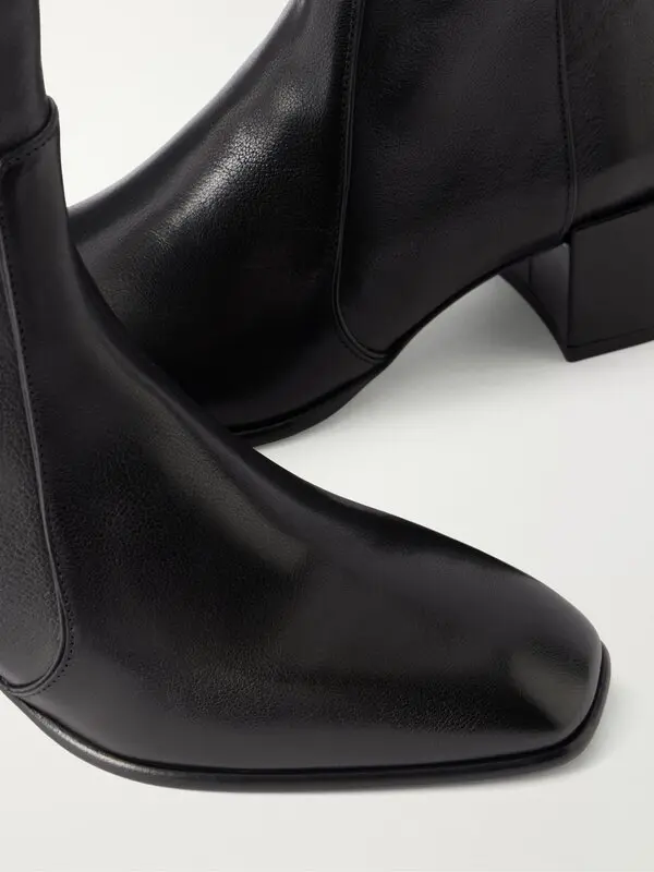JIMMY CHOO Full-grain Leather Ankle Boots