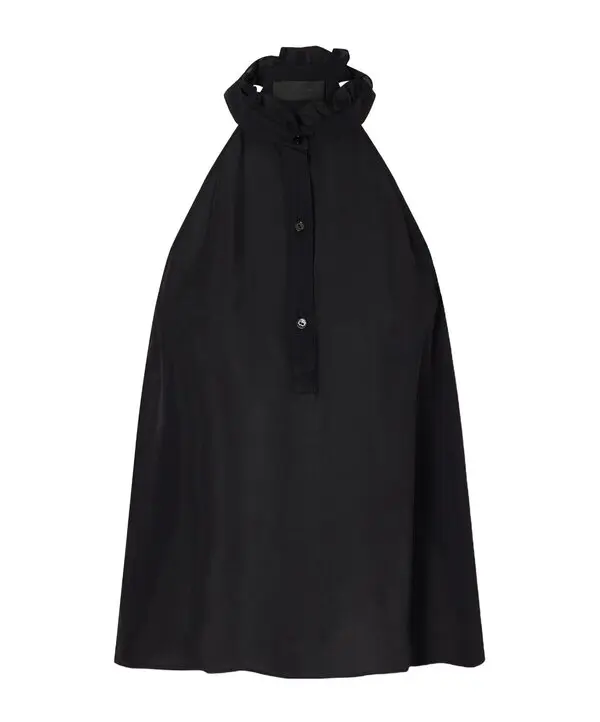 NILI LOTAN Georgette Halterneck Blouse