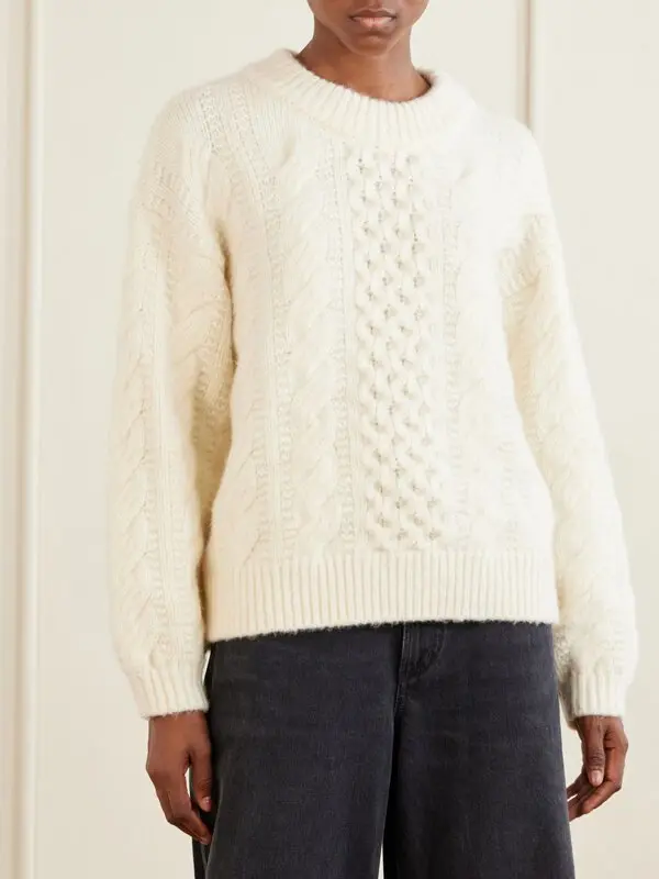 DÔEN Cable-knit Wool And Cashmere-blend Sweater
