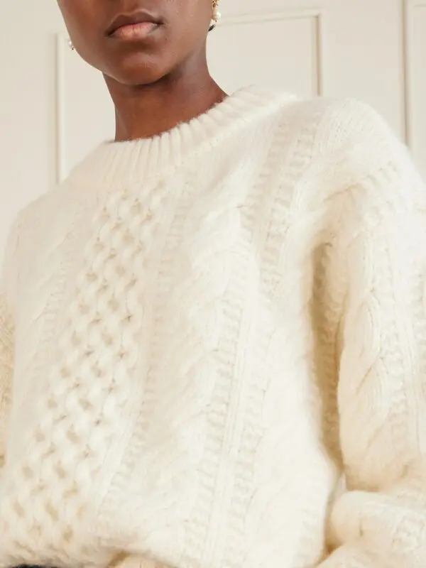 DÔEN Cable-knit Wool And Cashmere-blend Sweater