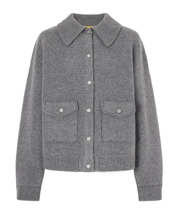 Guest In Residence Rib-knitted Felted Jacket