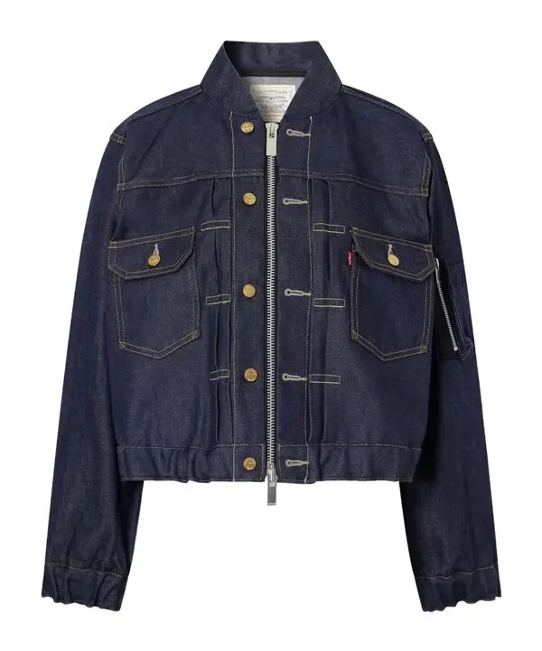 Sacai Washed Denim Bomber Jacket