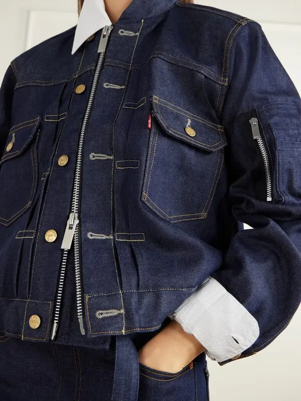 Sacai Washed Denim Bomber Jacket