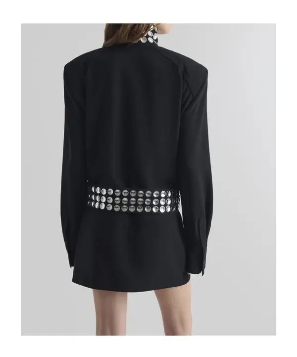 IRO PARIS Oneiric Studded Belt Mini Dress