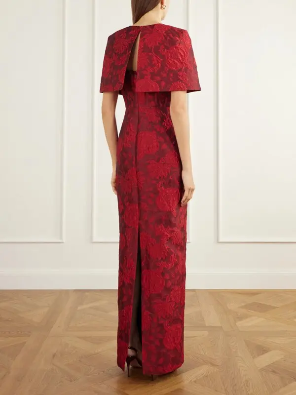 EMILIA WICKSTEAD Floral-cloqué Cape