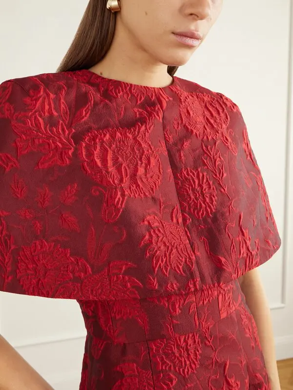 EMILIA WICKSTEAD Floral-cloqué Cape