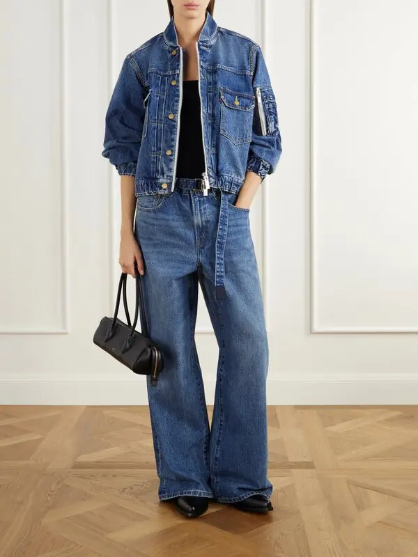 Sacai Washed Denim Bomber Jacket