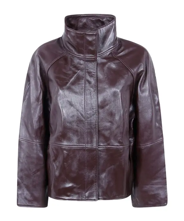 Soeur Gamma Stand-collar Leather Jacket