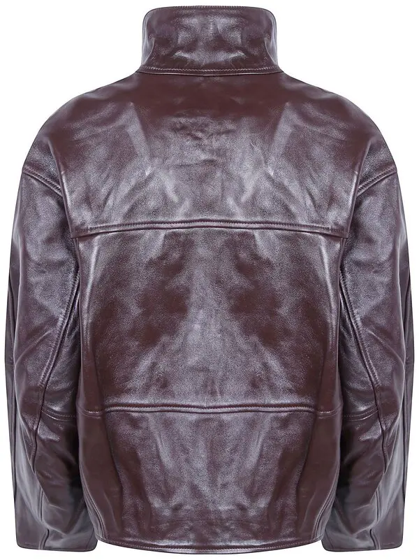 Soeur Gamma Stand-collar Leather Jacket