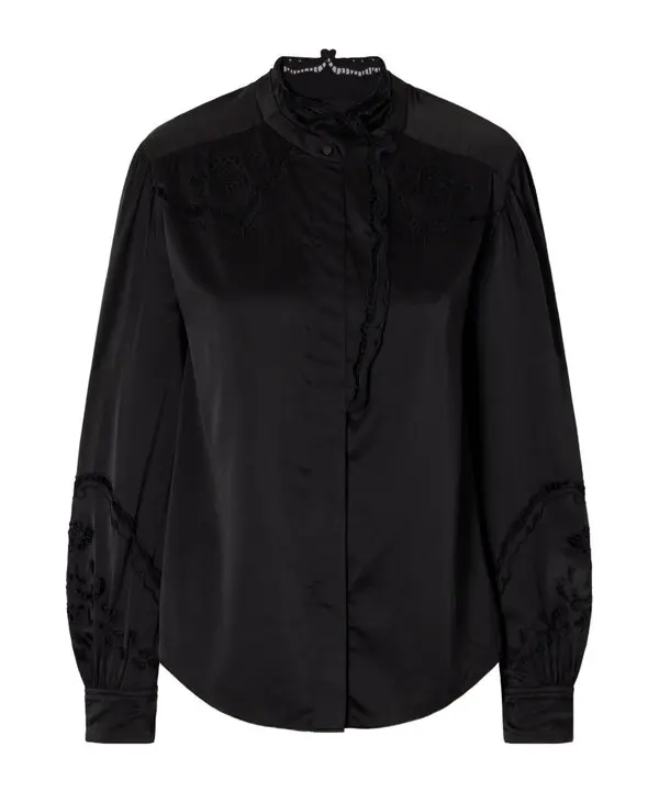 Isabel Marant Étoile Broderie Anglaise Silk-blend Blouse