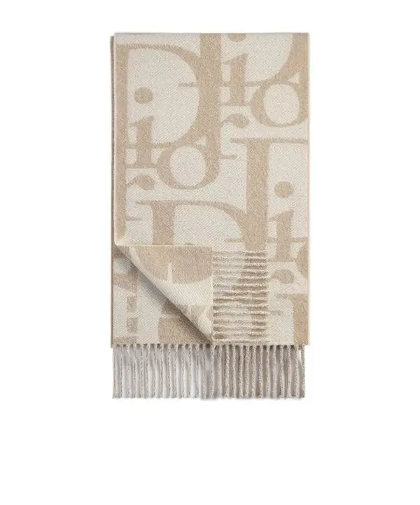 Dior Macro Oblique Scarf - Beige
