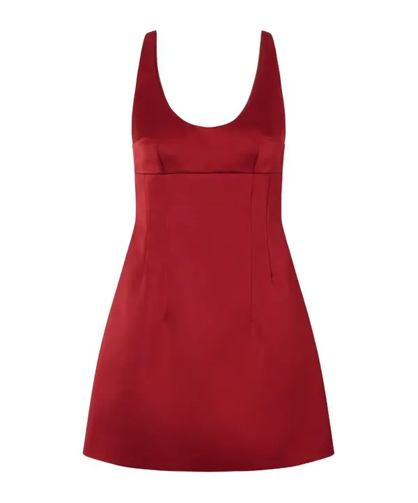 EMILIA WICKSTEAD Darted Duchess-satin Mini Dress