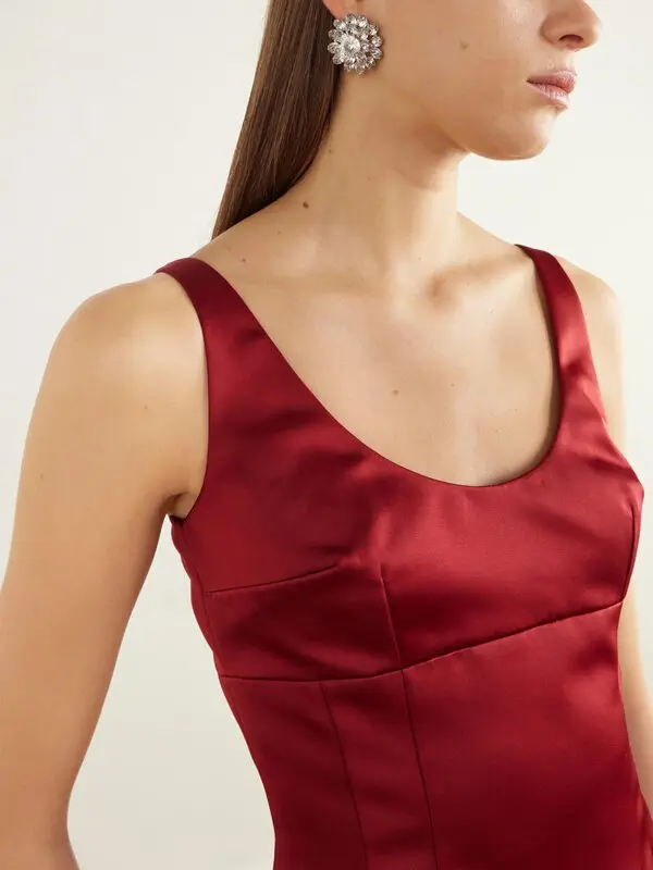 EMILIA WICKSTEAD Darted Duchess-satin Mini Dress