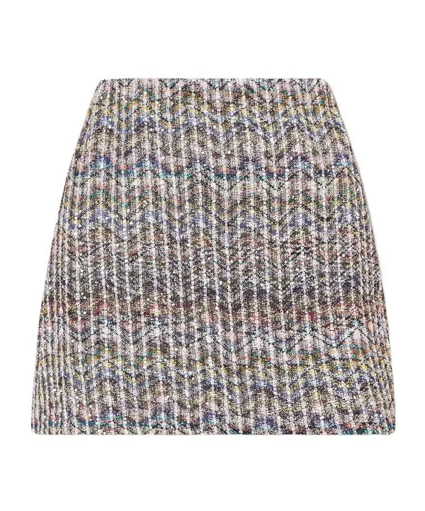 Missoni Striped Metallic Crochet-knit Mini Skirt