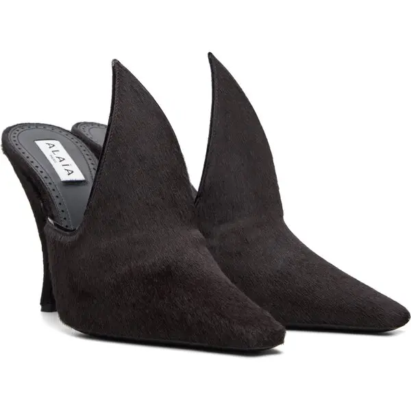 Alaïa Calf-hair Mules - Black