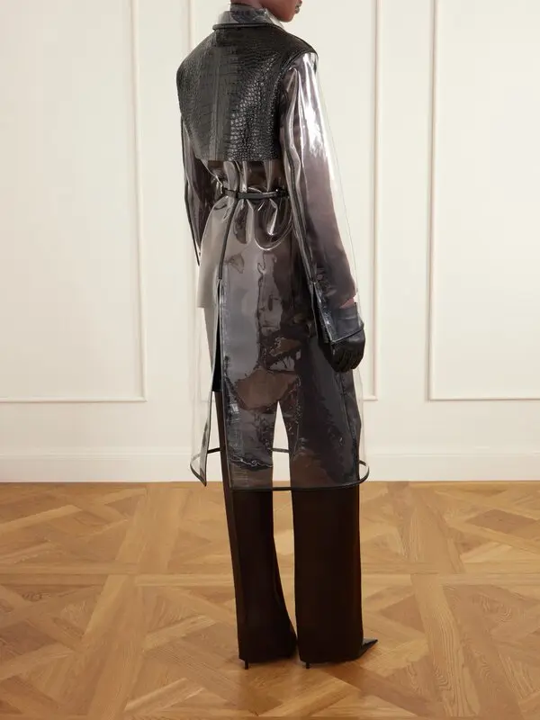 TOM FORD Croc-effect Leather-trimmed Tpu Coat