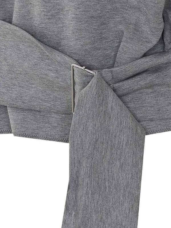 LANVIN Long-sleeve Tie-detail Sweatshirt - Gray