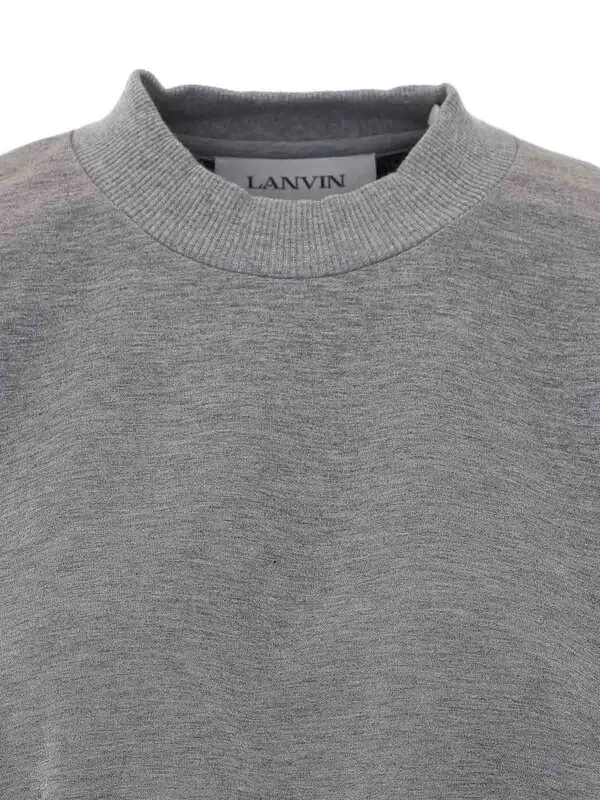 LANVIN Long-sleeve Tie-detail Sweatshirt - Gray