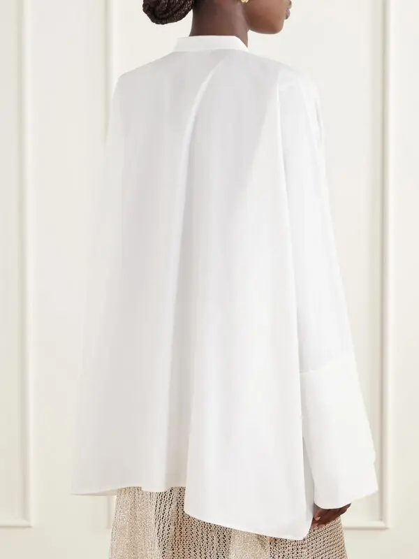 RUOHAN Asymmetrical Cotton-poplin Shirt