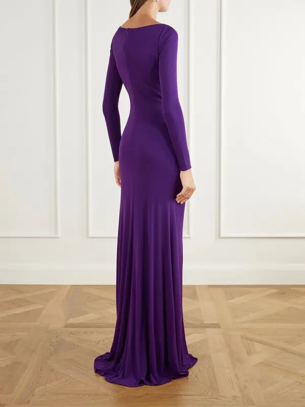 Alex Perry Gathered Jersey Gown