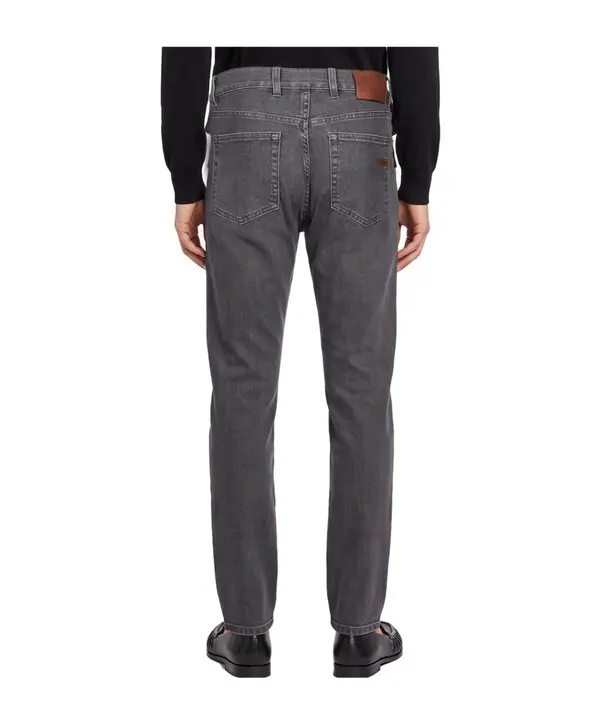 Zegna Logo-patch Straight-leg Jeans