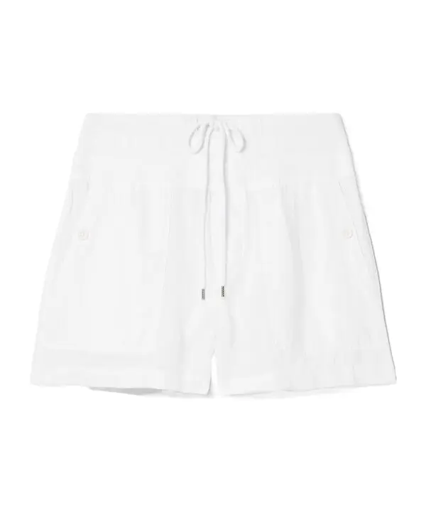 JAMES PERSE Jersey-trimmed Linen Shorts