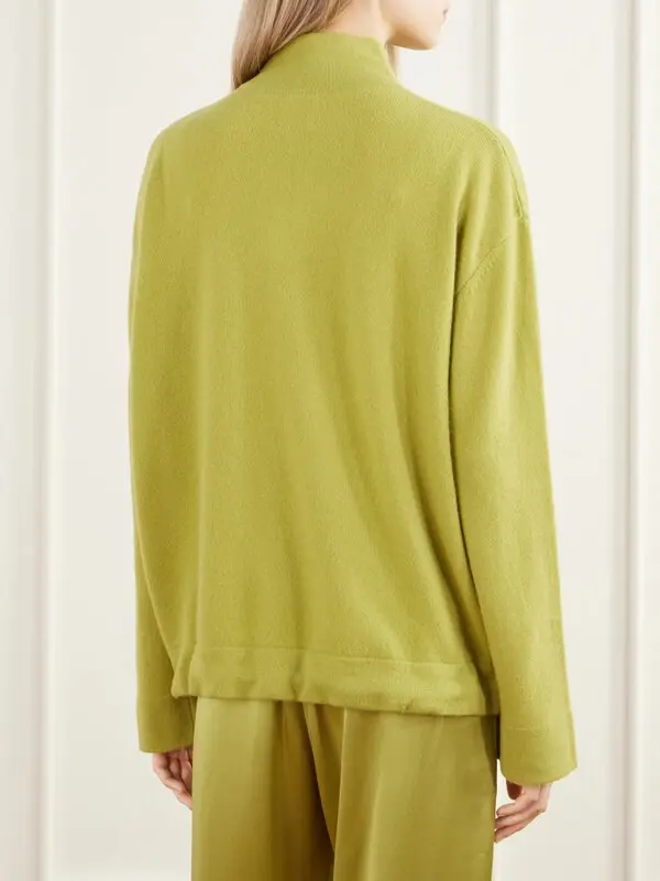 LESET Drawstring Wool Half-zip Sweatshirt