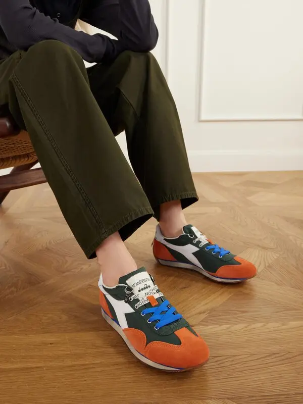 J.W.ANDERSON Leather And Suede-trimmed Shell Sneakers - Multicolor