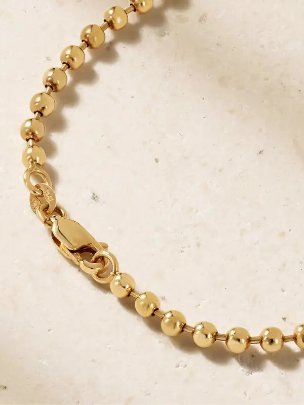 ANITA KO 18-karat Gold Emerald Beaded Necklace